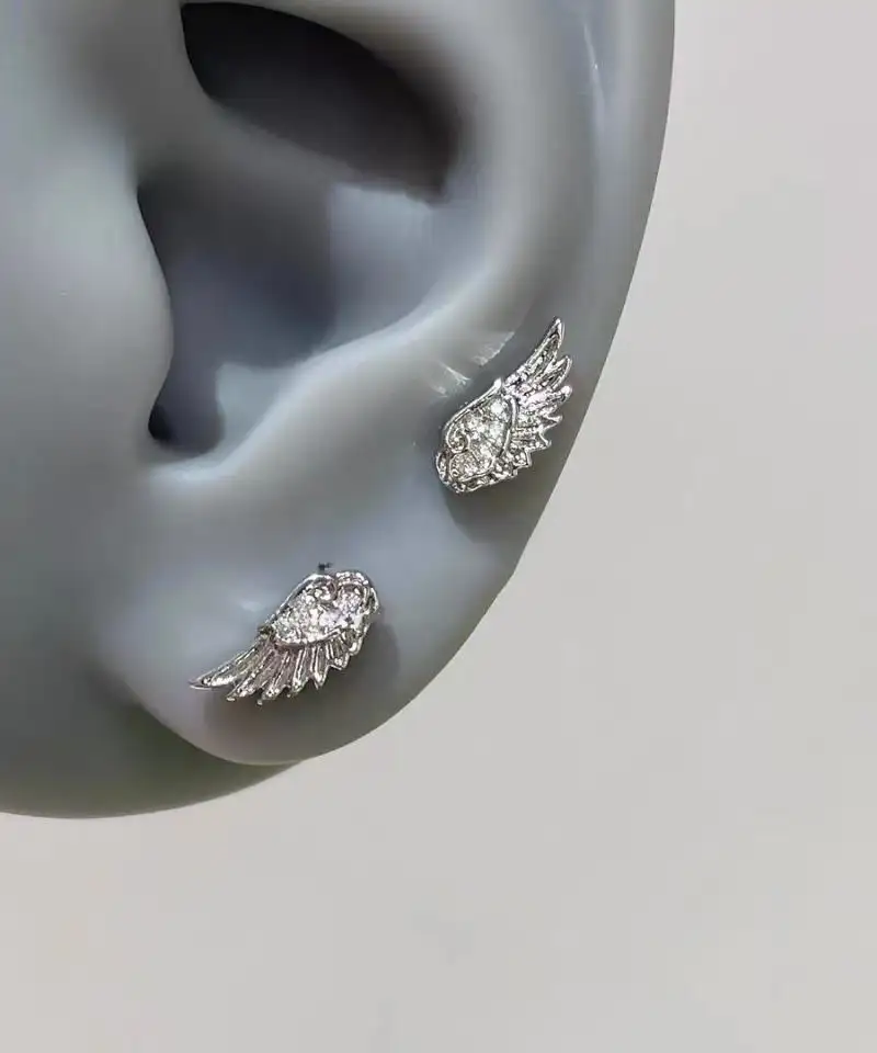 Cute B2K Multi-Piercing Wings Stacked Stud Earrings