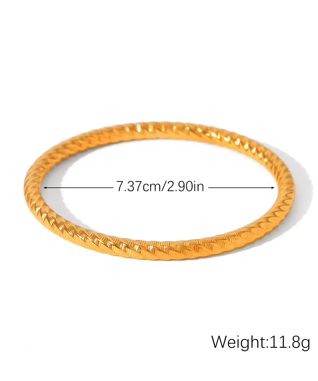 Vintage Gold Plated Stainless Steel Bracelet for Women
